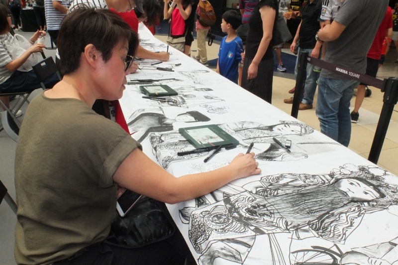 Longest Banner Of Human Figure Sketches | Singapore Book Of Records
