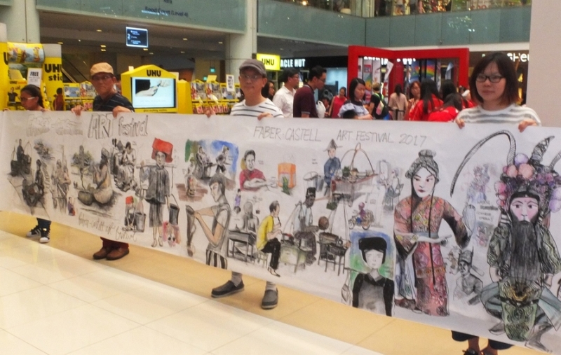 Longest Banner Of Human Figure Sketches | Singapore Book Of Records